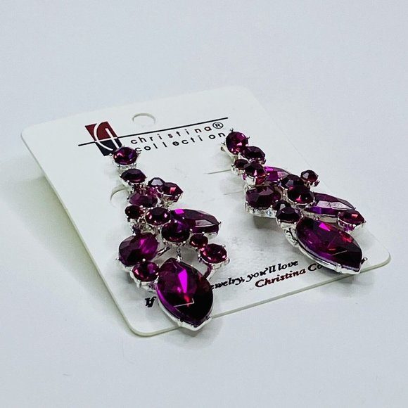 Christina Collection | Jewelry | Christina Collection Earrings Purple ...